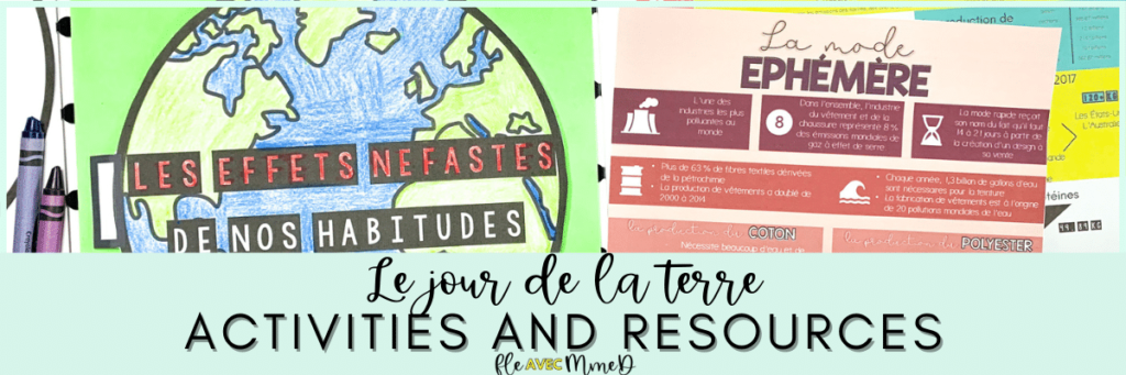 French Earth Day Activities & Resources - FLE Avec MmeD
