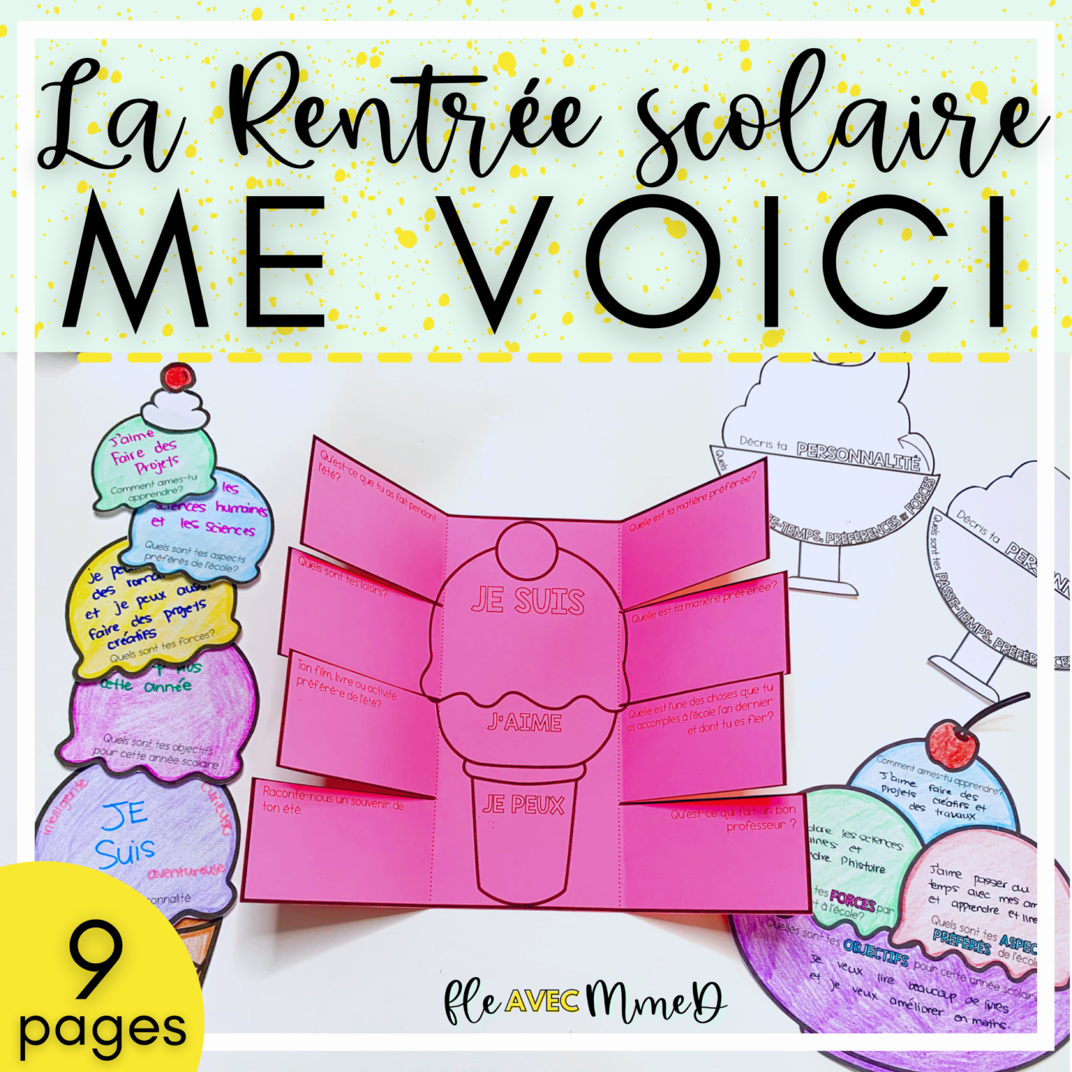 French activities for the first two weeks of la rentrée scolaire