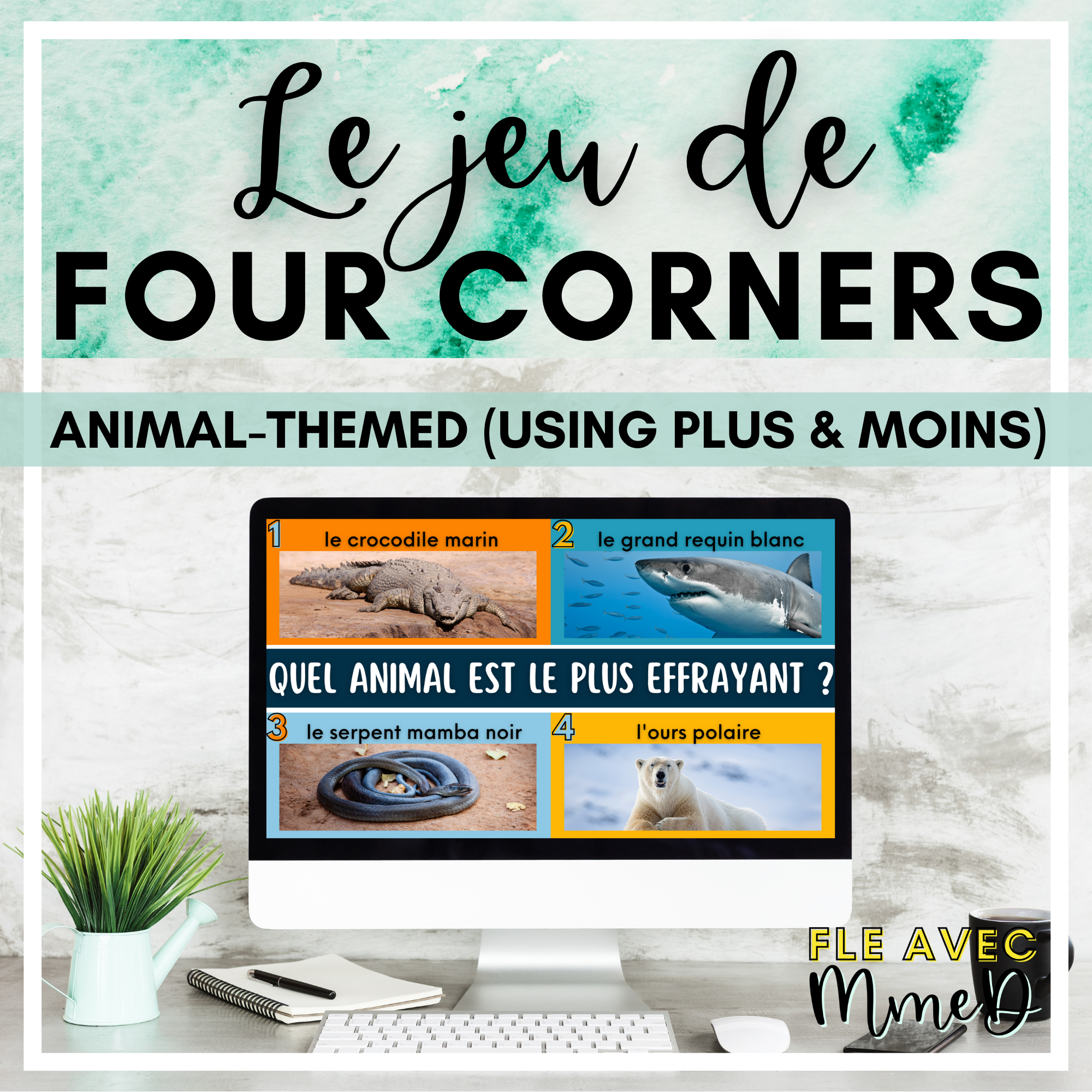 Four Corners : Interactive French vocabulary games - FLE Avec MmeD