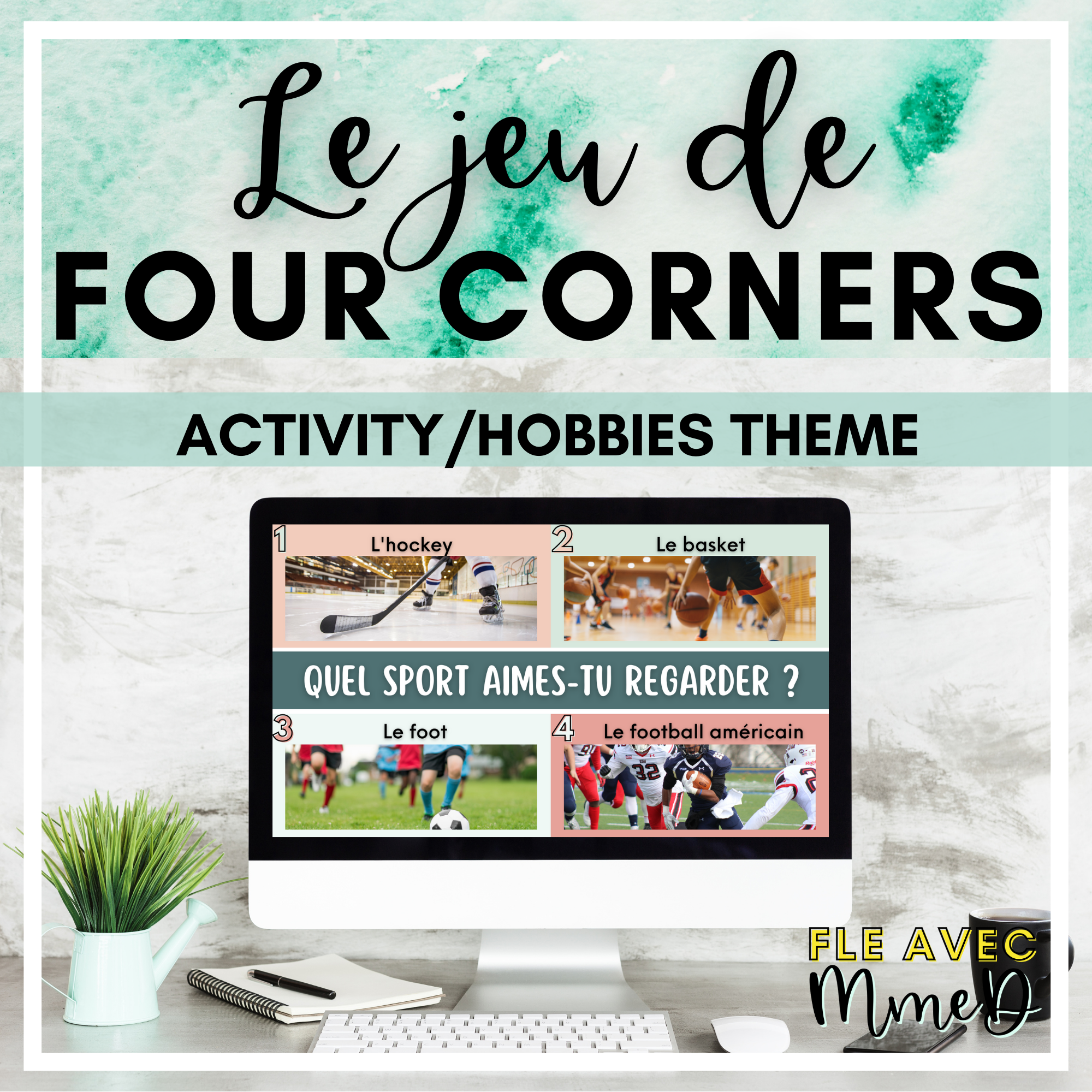 Four Corners : Interactive French vocabulary games - FLE Avec MmeD