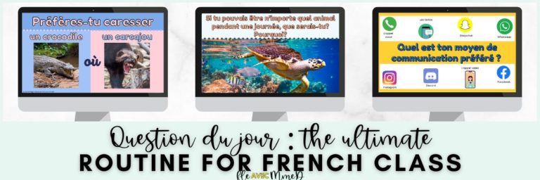 Question du jour : the ultimate French classroom routine you need - FLE ...