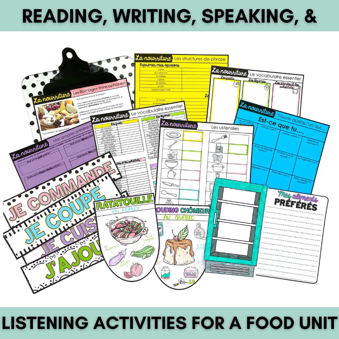 Delectable Ideas & activities for a French food unit - FLE Avec MmeD