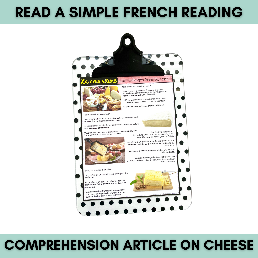 Delectable Ideas & activities for a French food unit - FLE Avec MmeD