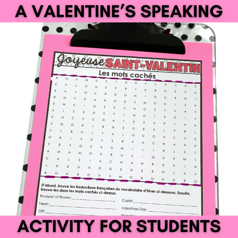 French Valentine's Day Activities for French Class - FLE Avec MmeD