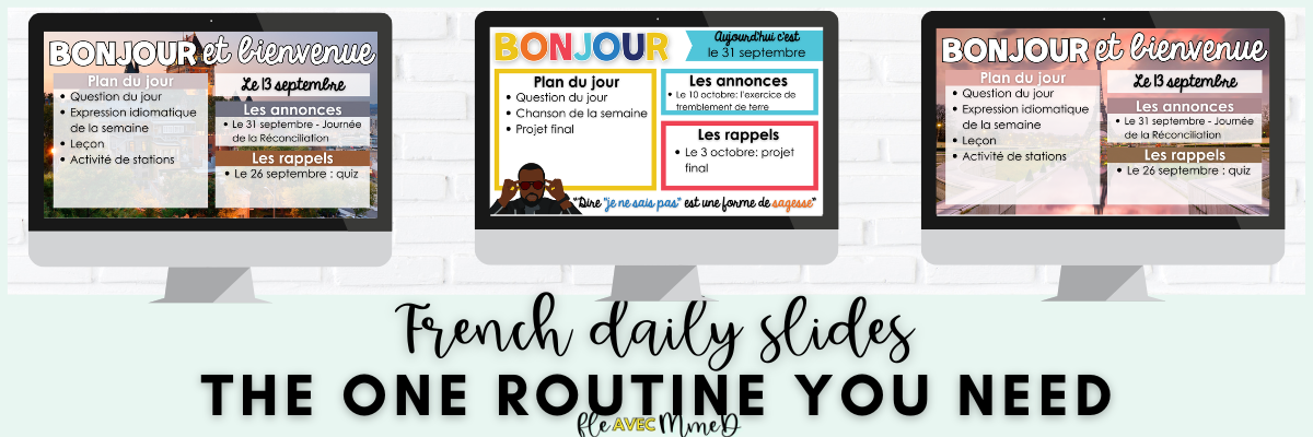 French daily slides - the one French class routine you need